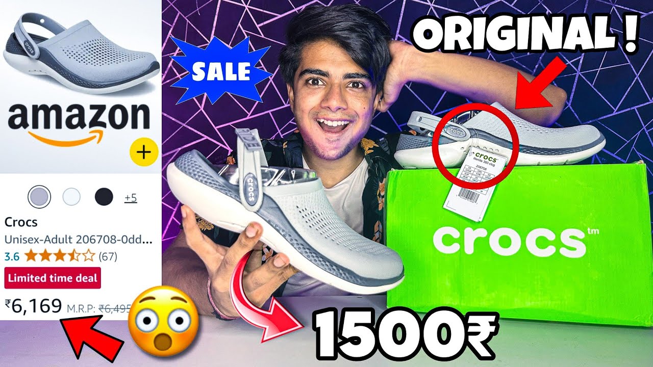 I Bought Original *CROCS* in Cheap Price😱 || Unboxing Crocs Literide ...