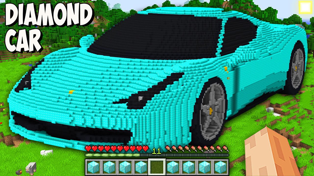 This is THE BIGGEST DIAMOND CAR in Minecraft! GIANT CAR of 999.999 ...