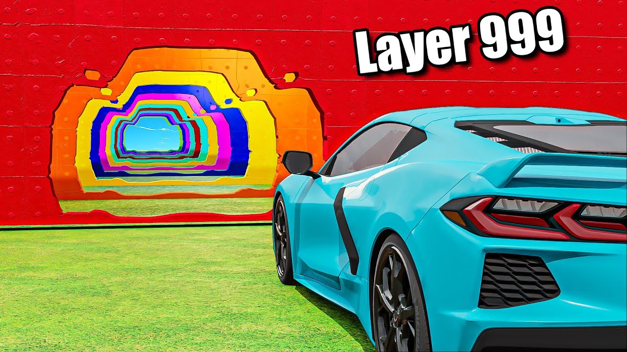 Cars vs 1,000 Layers in GTA 5 - YouTube