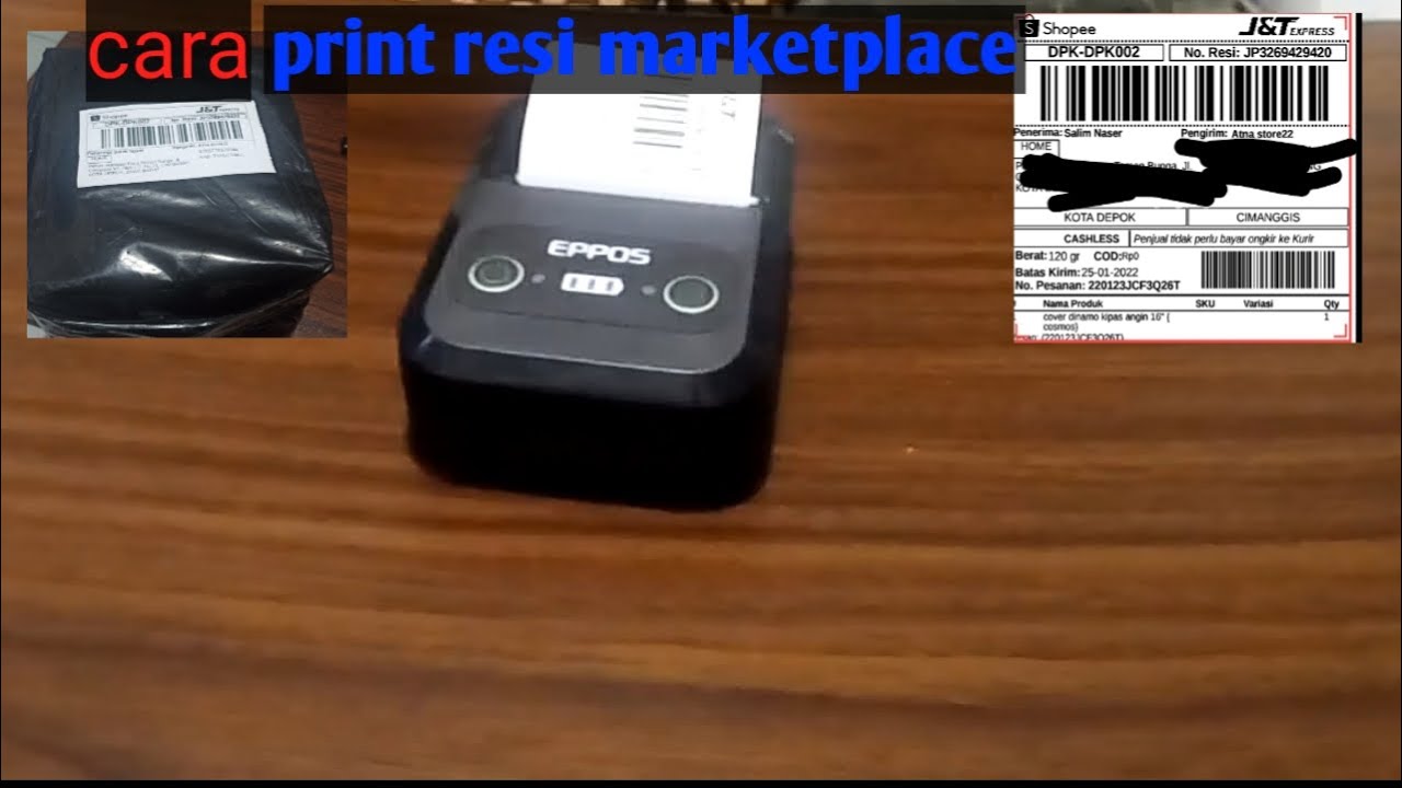 Print resi marketplace ( printer thermal eppos epx 588) - YouTube