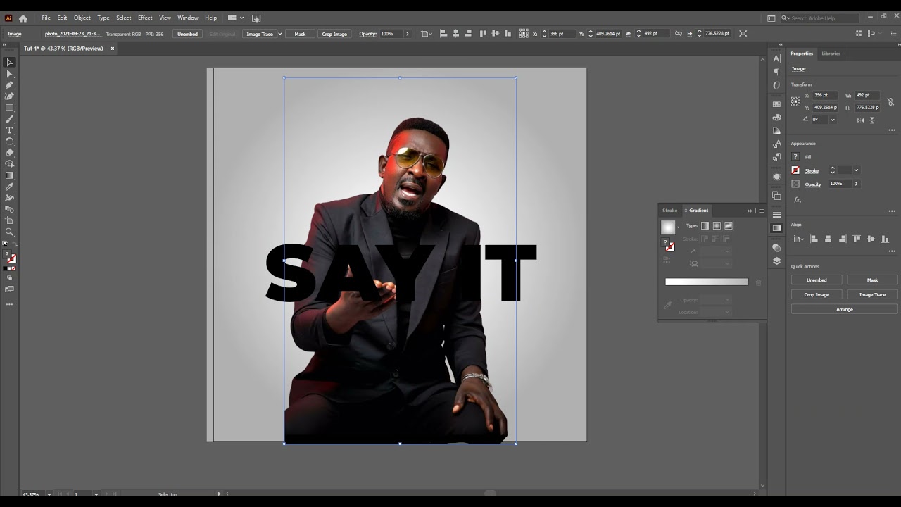 HOW TO MAKE AN OVERLAY TEXT DESIGN IN ILLUSTRATOR 2021 - YouTube