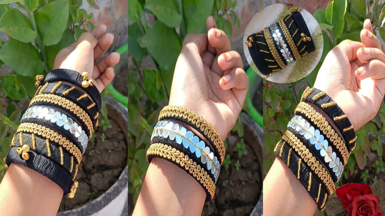 Navratri special bangles kse bnay😱/how to make navaratri handmade ...