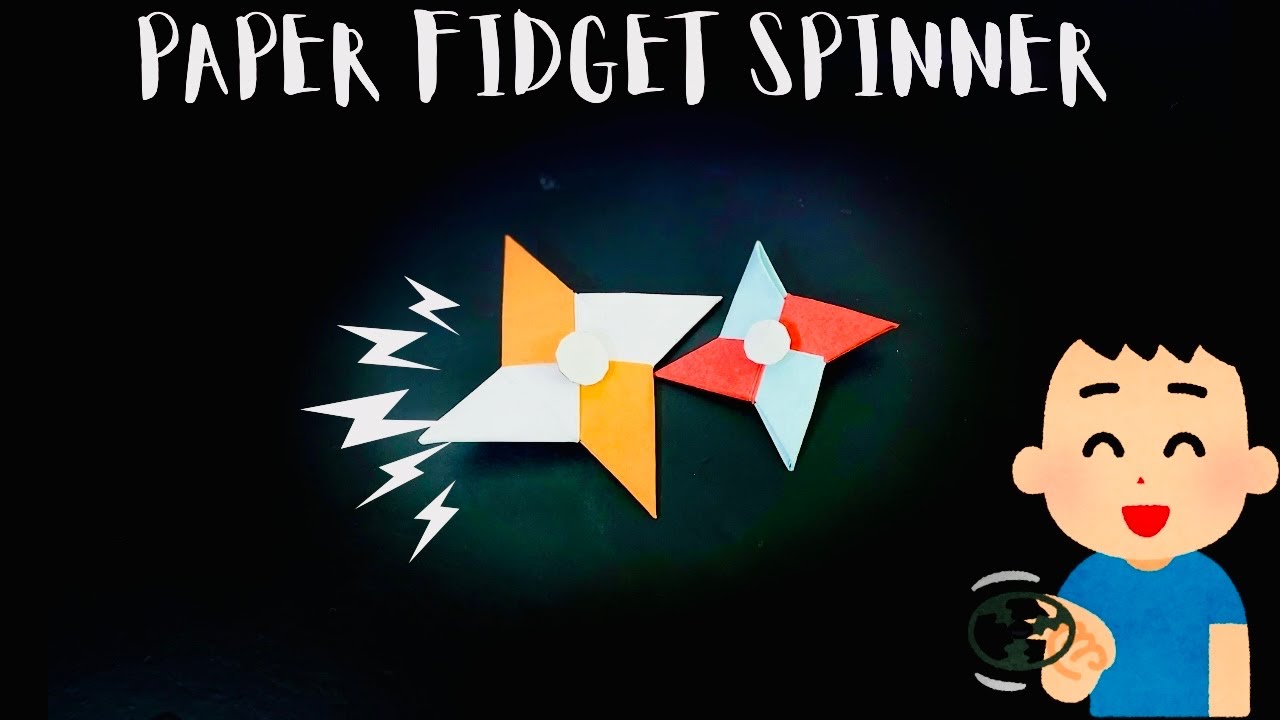 How To Make a Paper Fidget Spinner WITHOUT Bearings | Origami| Paper ka ...