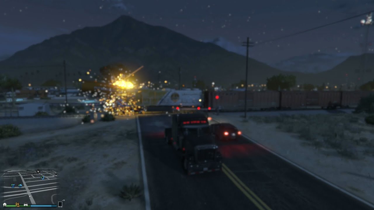 Train vs Tanker - Slow Motion Explosion (GTA V PS4) - YouTube