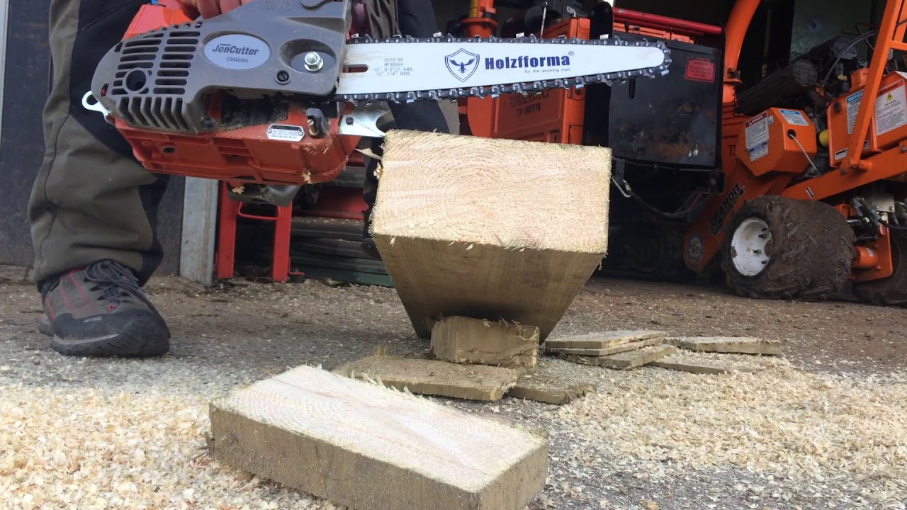 Joncutter g2500 12” 3/8” cutting post - YouTube