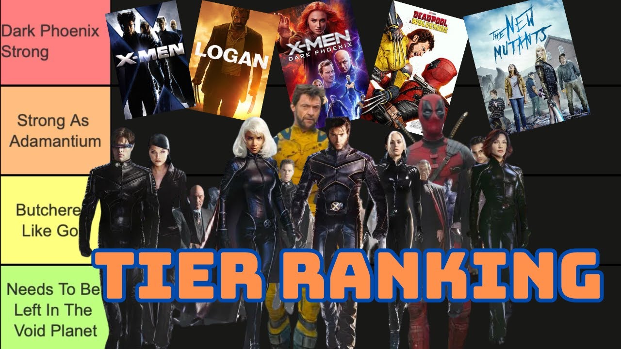 Ranking All The Fox X-Men Movie W Deadpool & Wolverine Tier List - YouTube