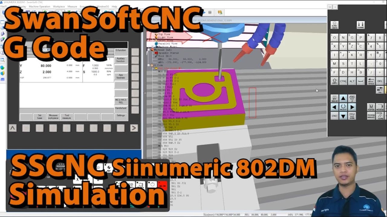 Simulasi CNC Menggunakan SSCNC - Logo Instagram - YouTube