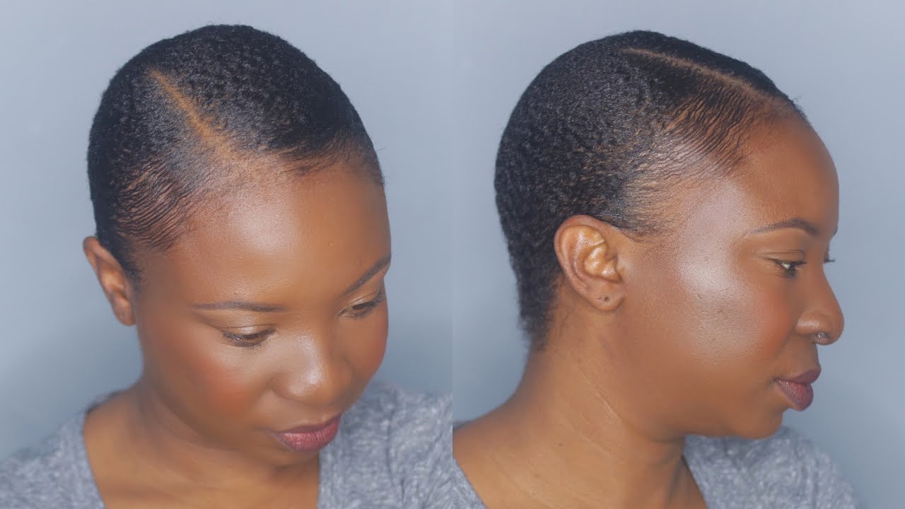 How To Sleek Down Short Hair | TWA Hairstyles - YouTube