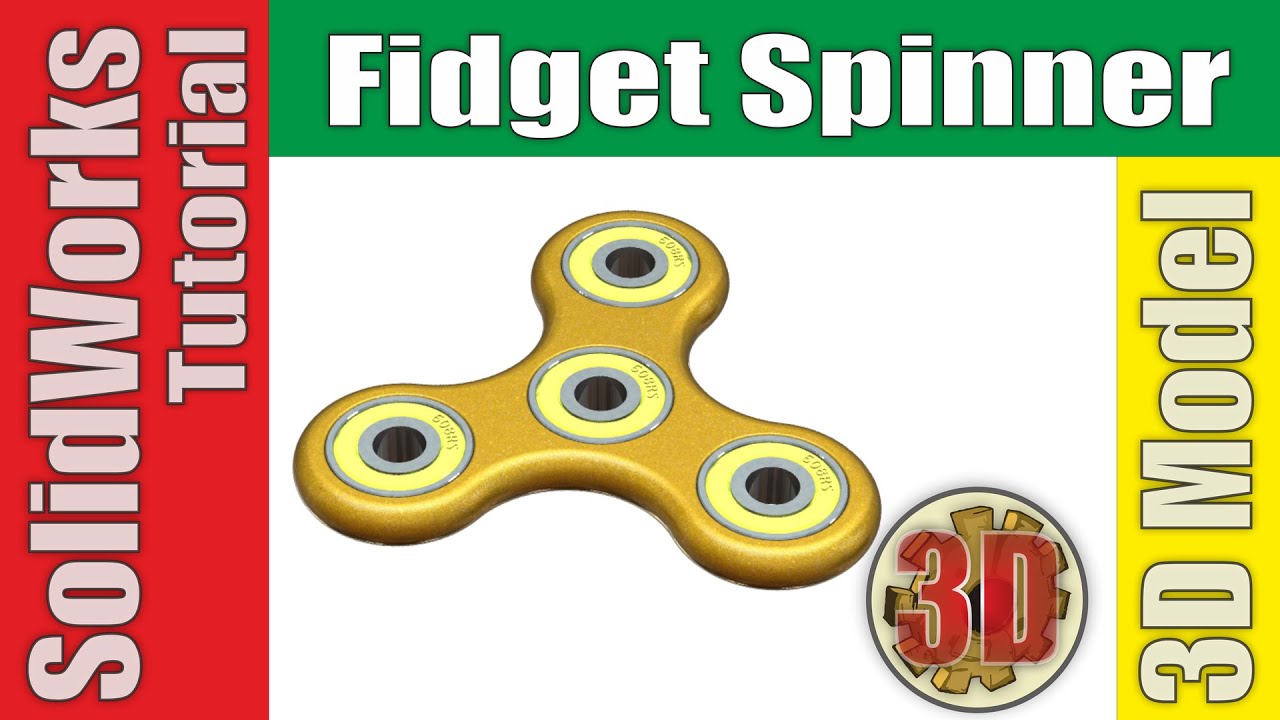 SolidWorks 3D: How to make a Fidget Spinner in three minutes - YouTube