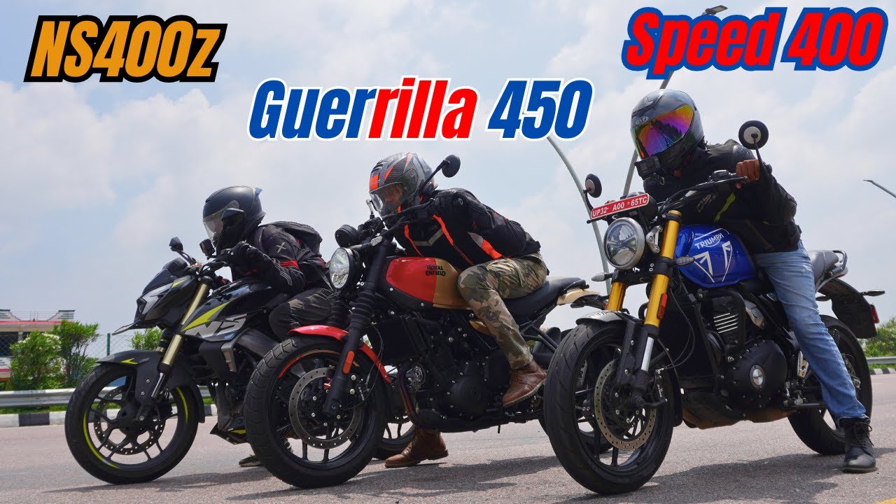 Guerrilla 450 vs NS400z vs Speed 400 Drag Race - YouTube