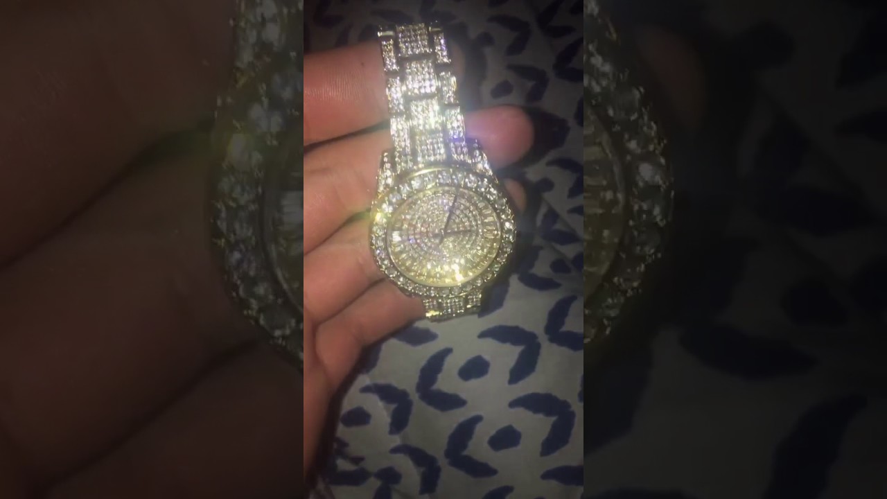 Hiphop bling Iced out Watch - YouTube