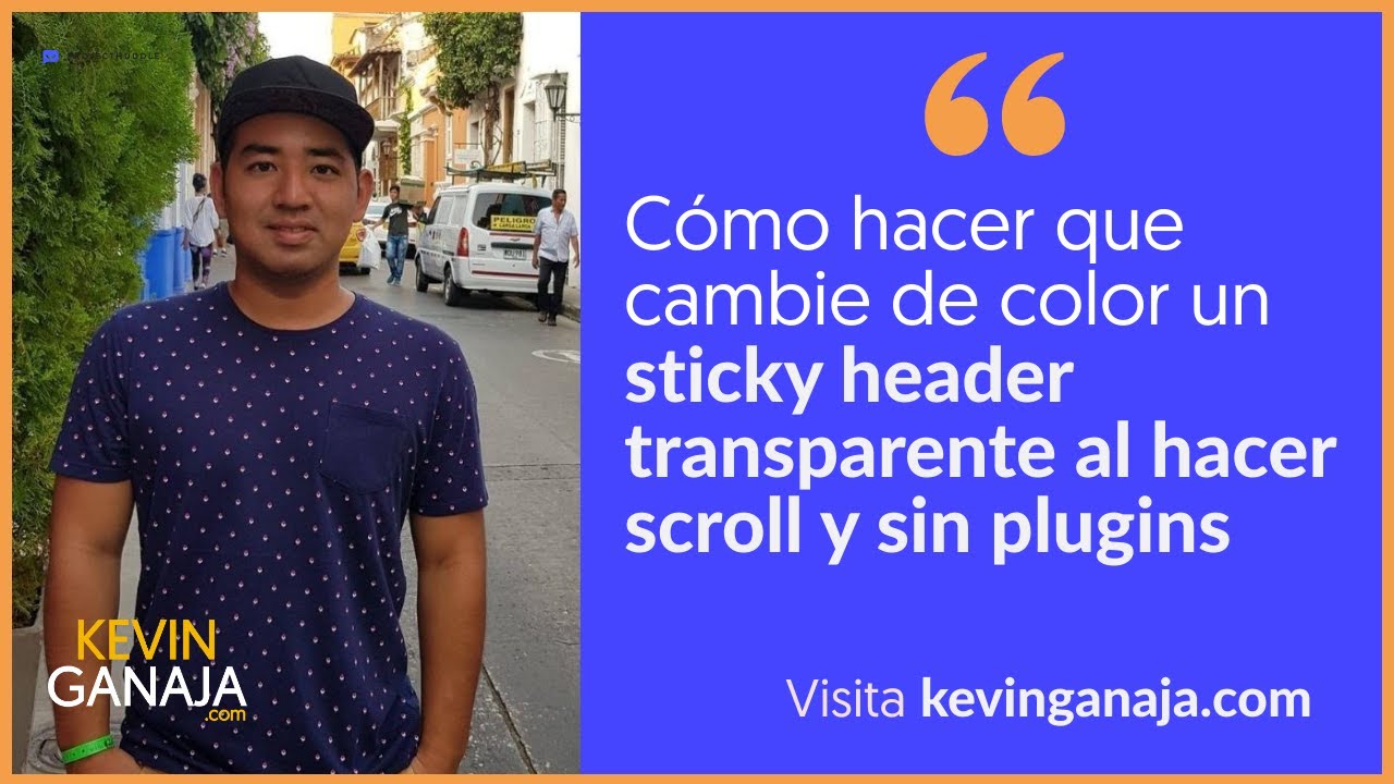 Cómo hacer que cambie de color un sticky header transparente al hacer ...