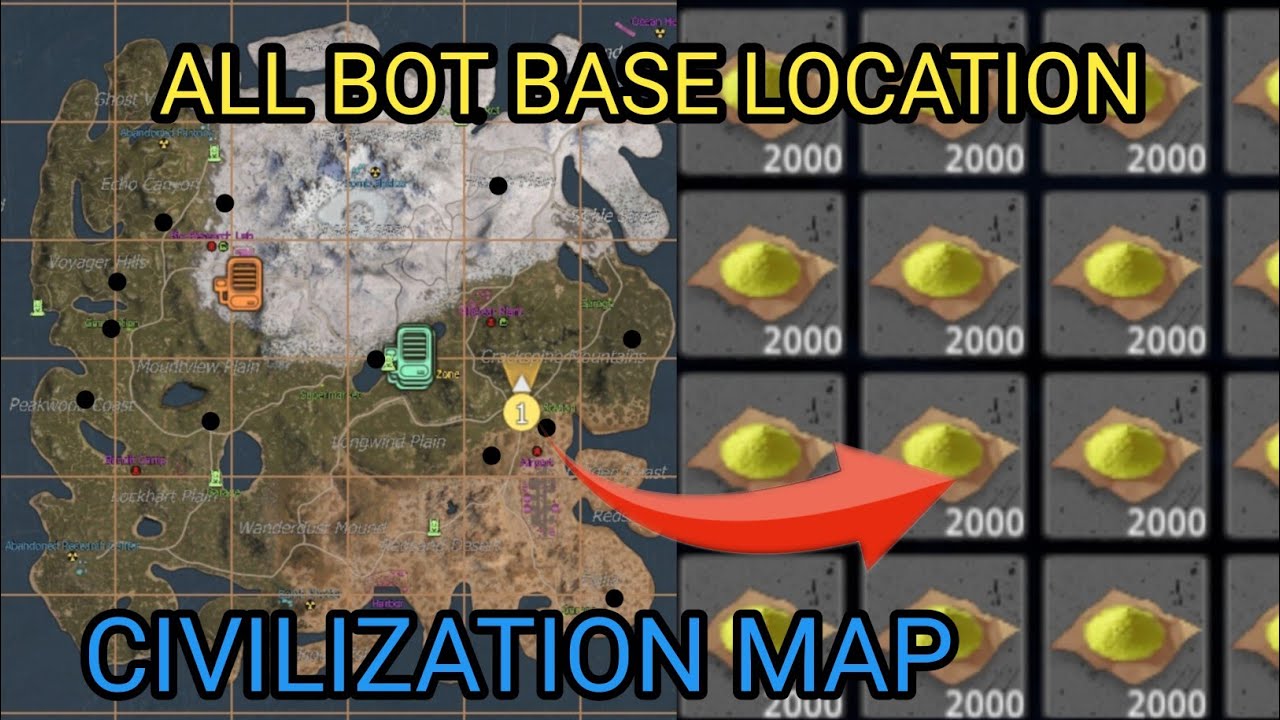 Bot Base Locations In Civilization Map!! - YouTube