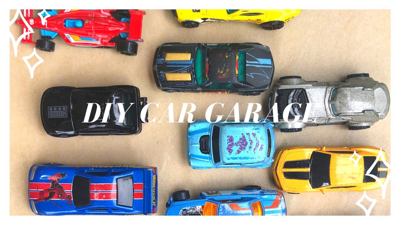 How to make Cardboard Toy Car Garage Playset with Hot Wheels cars - YouTube