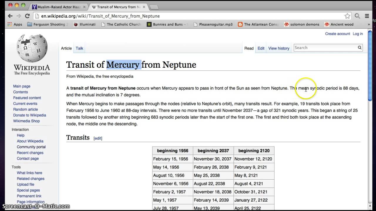 Mercury, Neptune 88 day intervals 77 years apart 2037 - YouTube