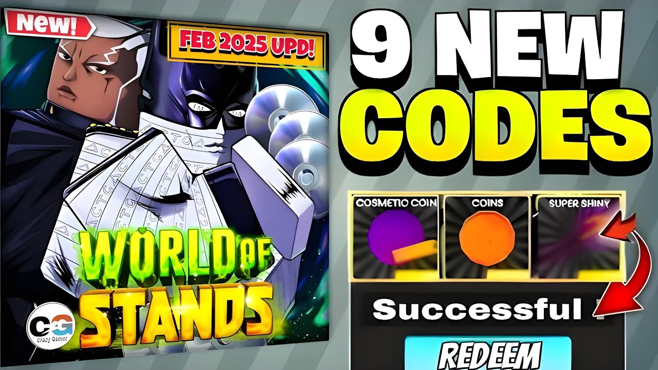 FEBRUARY CODES🎄🎁 WORLD OF STAND CODES 2025! ROBLOX WORLD OF STAND CODES - YouTube