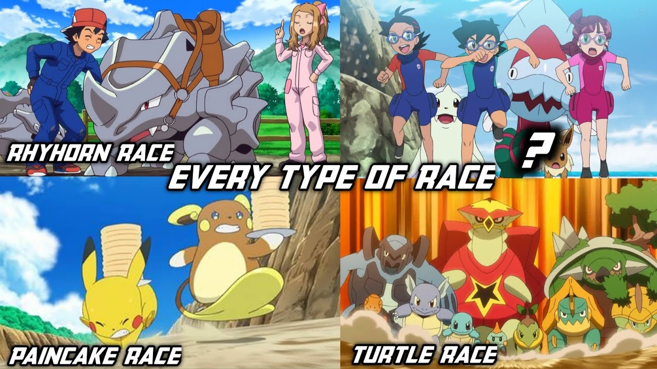 Every Type Of Race In Pokemon Anime | Pokemon Top Races Episode | Top 8 ...