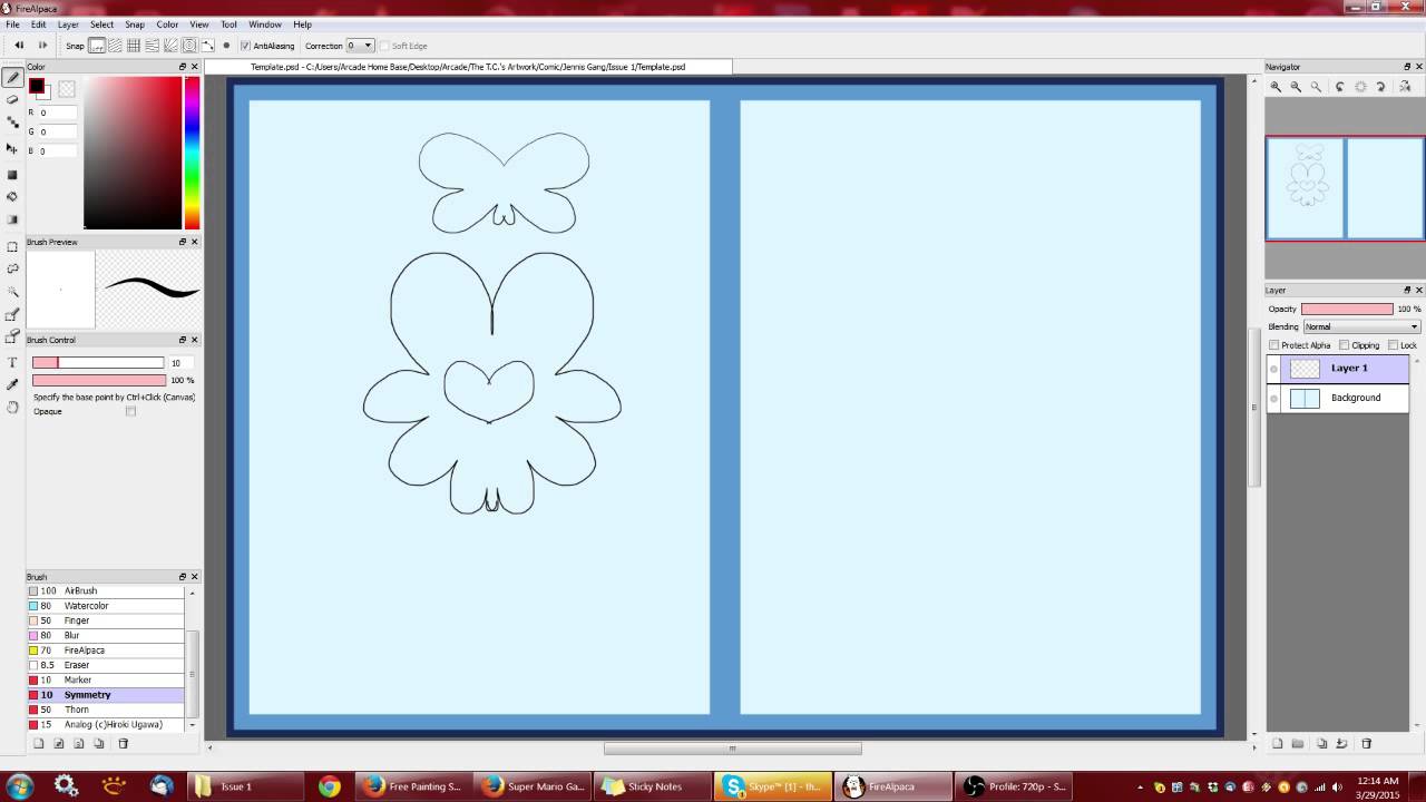 New Fire Alpaca symmetry brush - YouTube