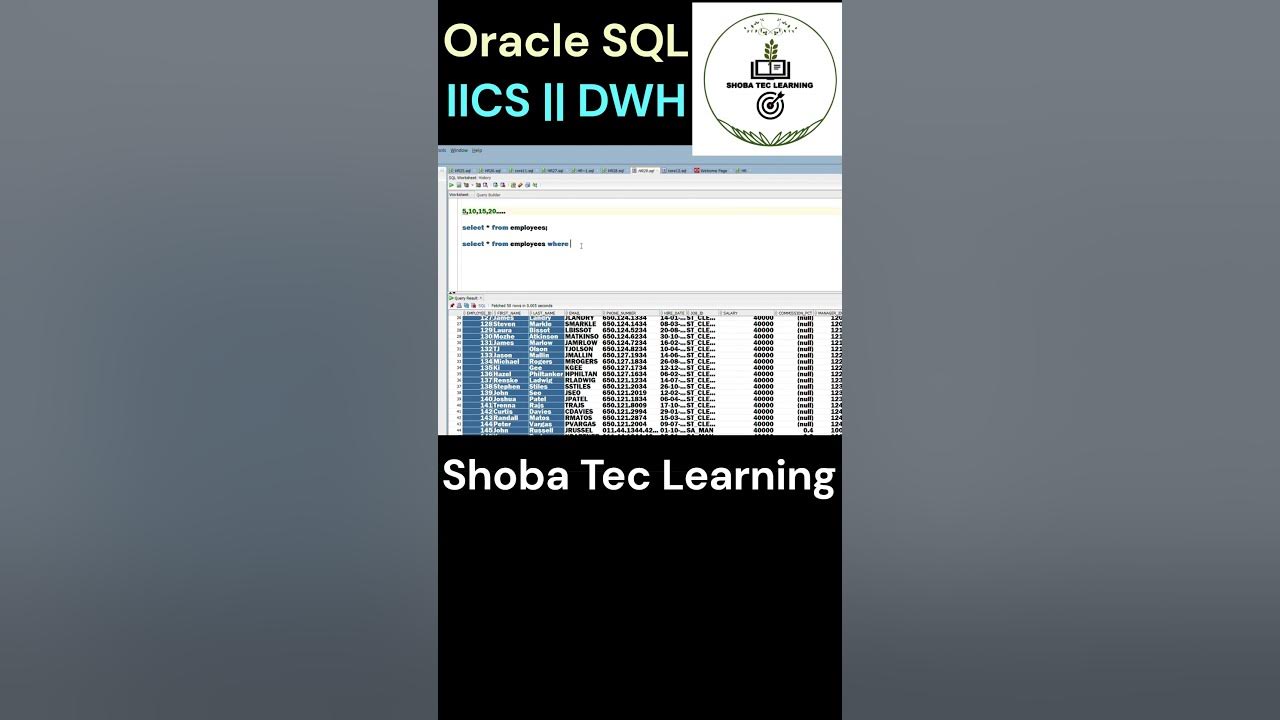 Find Sequence Of 5 Oracle Sql Interview Question Iics Tutorial Sql Iics Etl Oraclesql