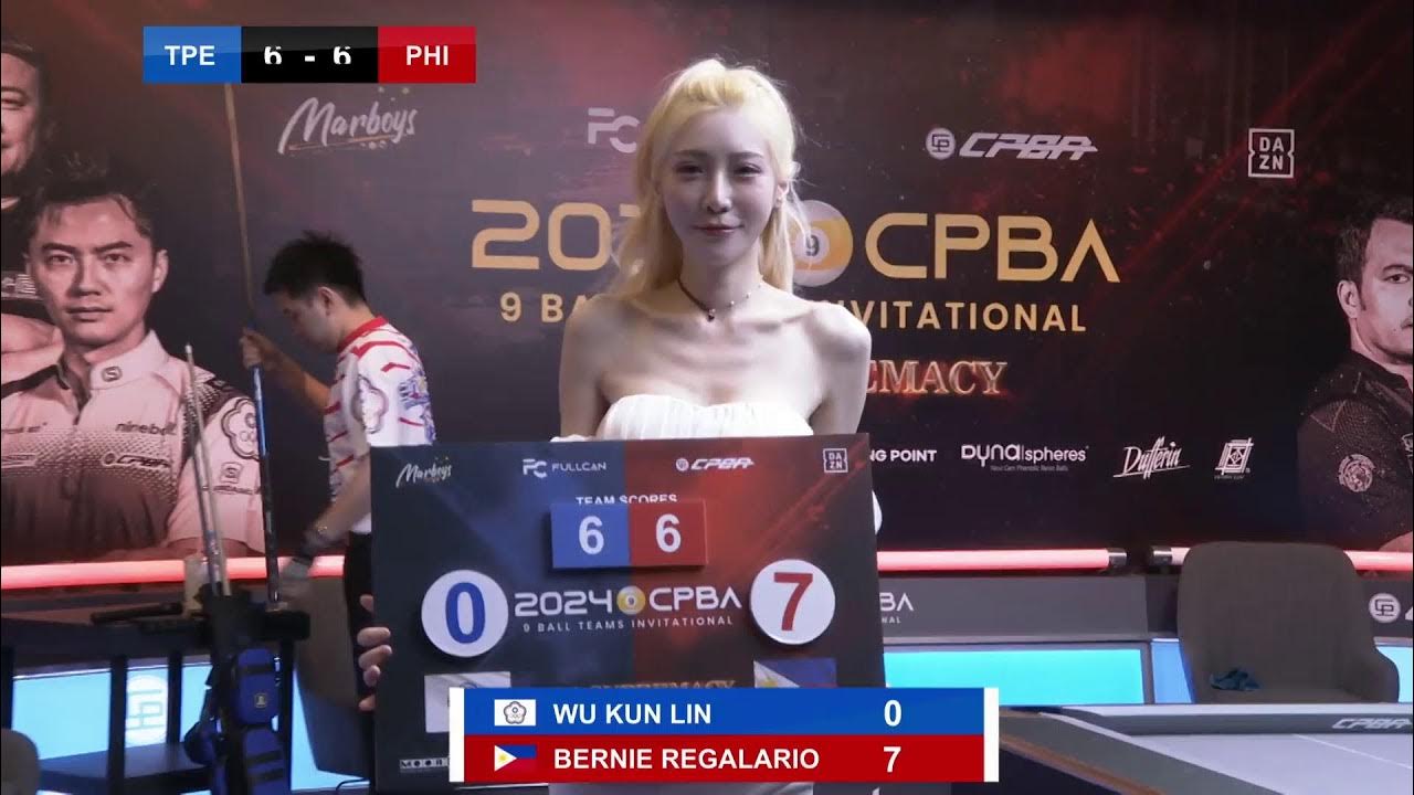 2024 CPBA 9 BALL TEAMS INVITATIONAL2024 CPBA 9號球團隊邀請賽WU KUN LIN 吳坤霖 （7） VS BERNIE REGALARIO（7 ...