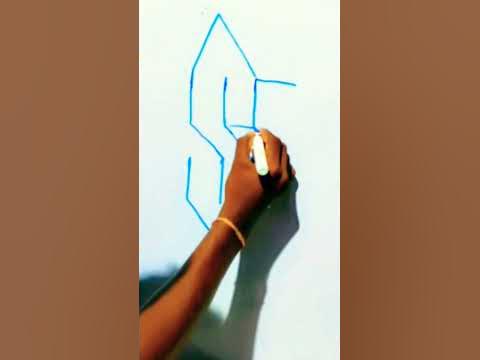 how to draw a 3D S #shorts - YouTube