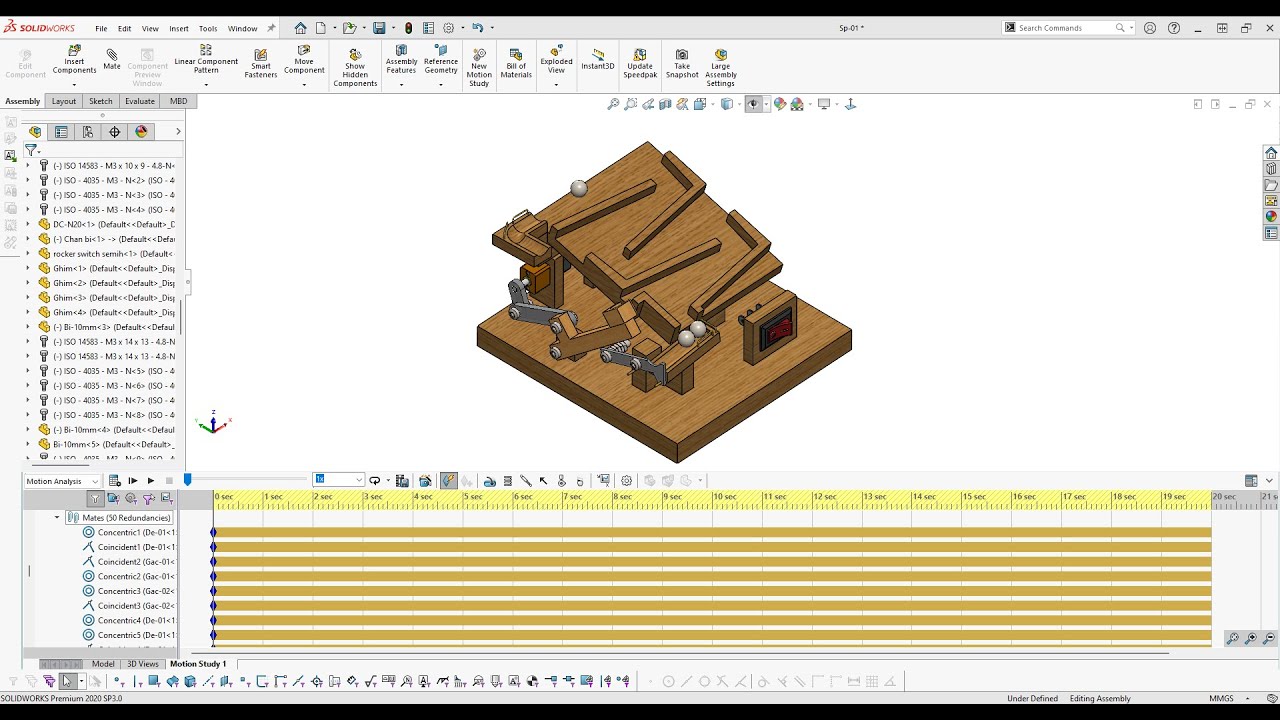 Solidworks - Marble Machine - Module 2 | Motion Analysis - YouTube