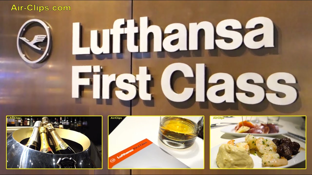 Lufthansa Airbus A340 First Class, FULL FLIGHT + LH F-Class Terminal ...