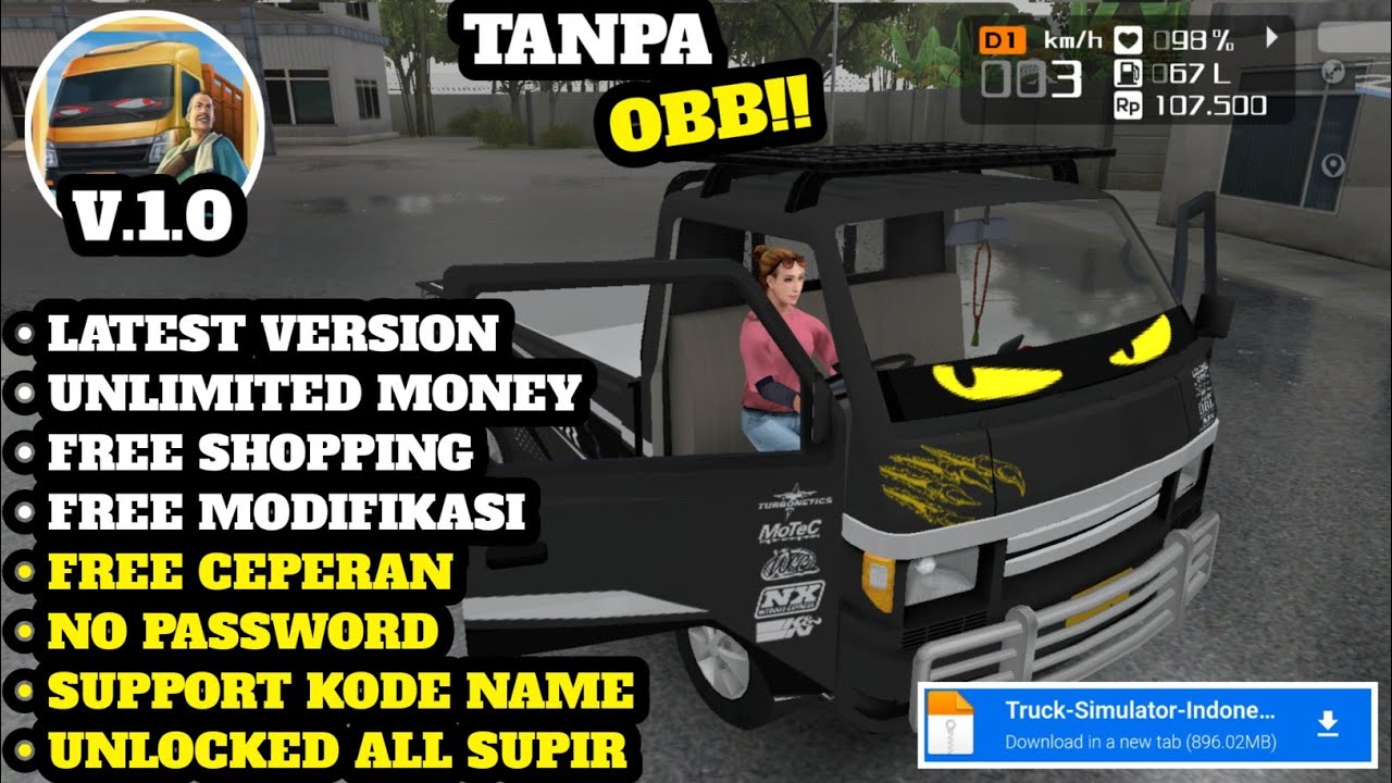 Truck Simulator Indonesia Mod Apk V1.0 Terbaru 2025 - Unlimited Money & Unlock Supir No Password ...
