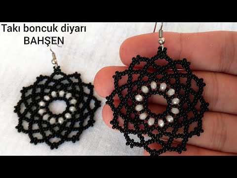 Boncuk küpe yapımı / ALTYAZILI / Bead earrings / SUBTITLE