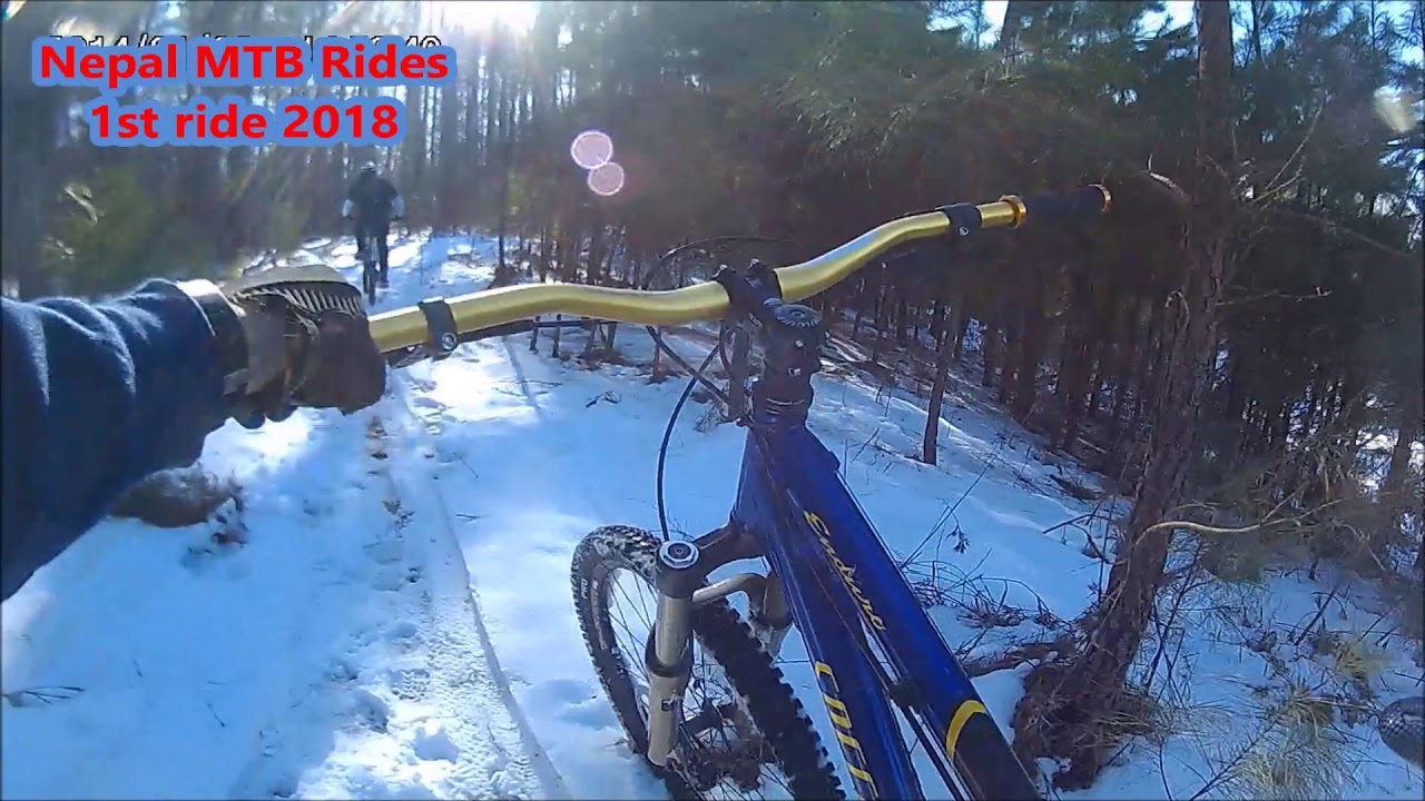 RTP & Cisco Trails Snow MTB 1 20 2018 January - YouTube