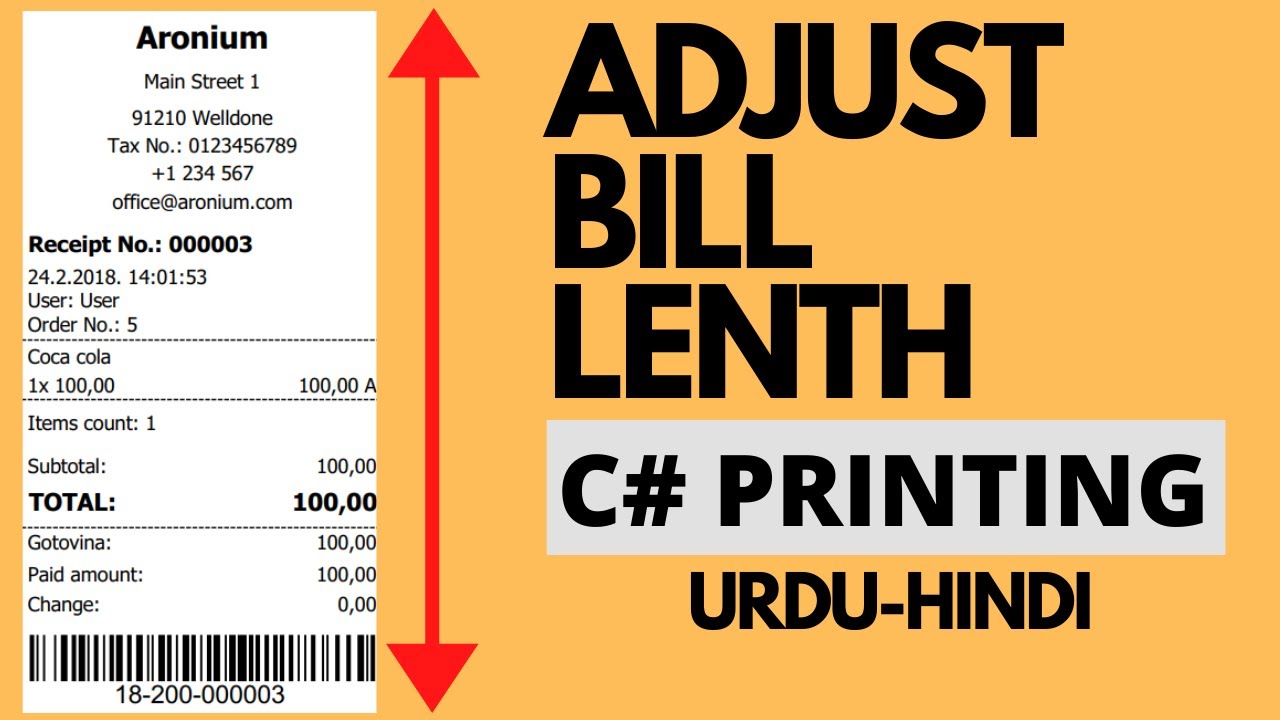 How To Print Bill In C With Custom Length Adjust Paper Length YouTube How To Print Bill In C With Custom Length Adjust Paper Length YouTube