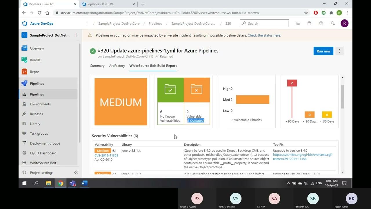 Azure DevOps - DevSecOps with SonarQube and Whitesource - YouTube