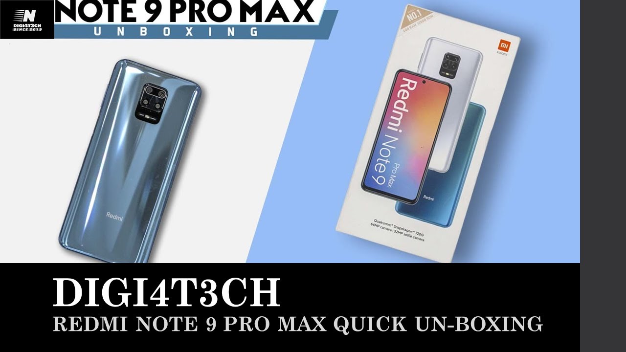|Redmi Note 9 Pro Max| |Quick Unboxing| By |DIGI4T3CH| - YouTube