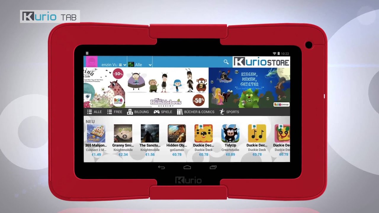 Kurio Tab Lern Apps und Spiele Apps - YouTube
