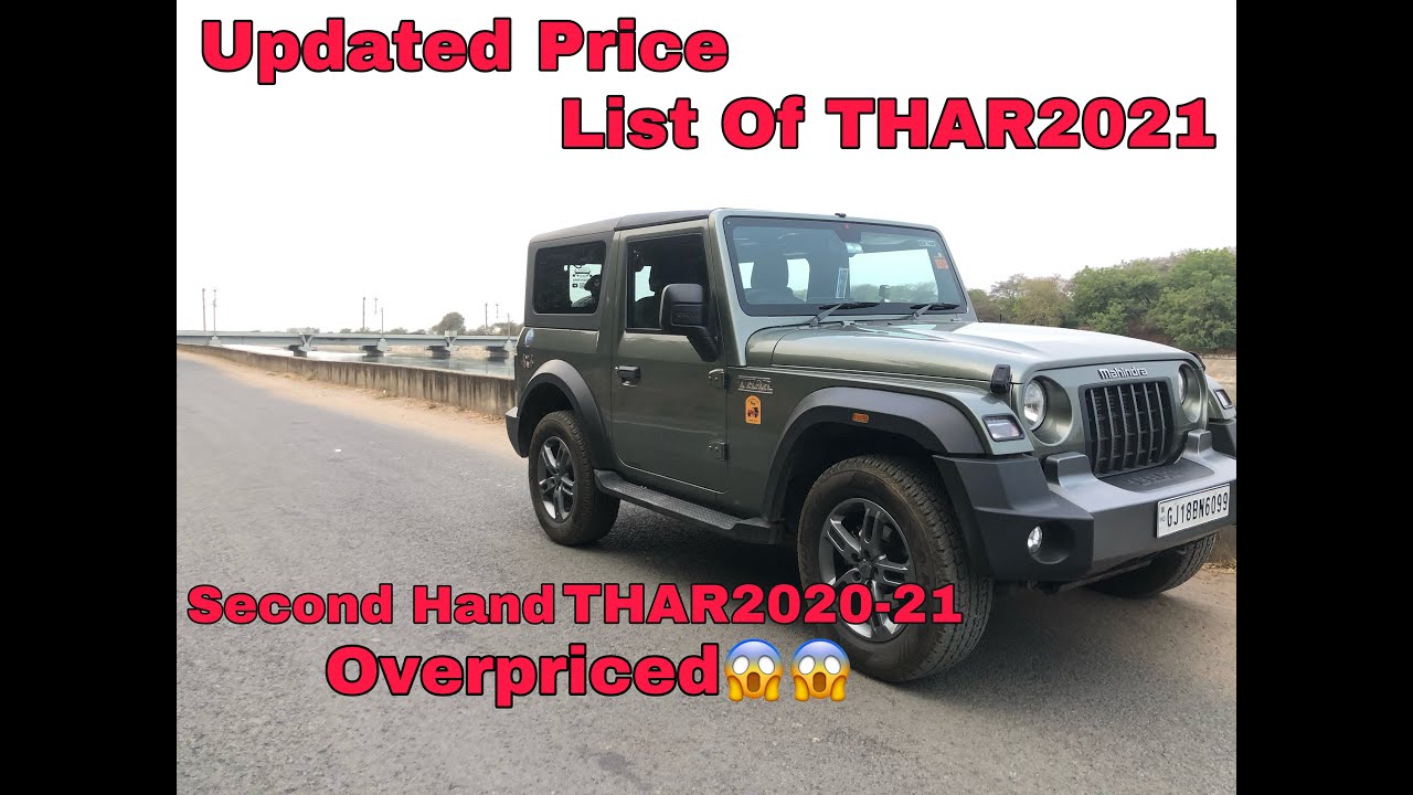 Thar 2021 Price In India||Mahindra Thar|| Second Hand Thar2020 Thar2021 ...