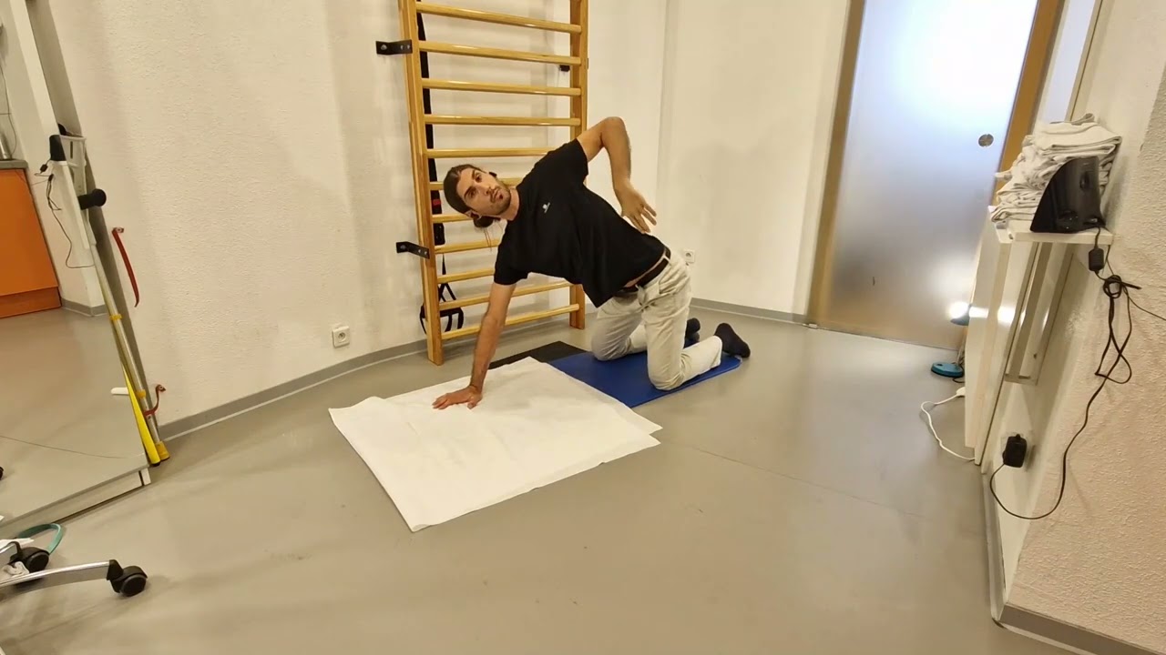 295 Travail de la rotation du buste à 4 pattes - YouTube