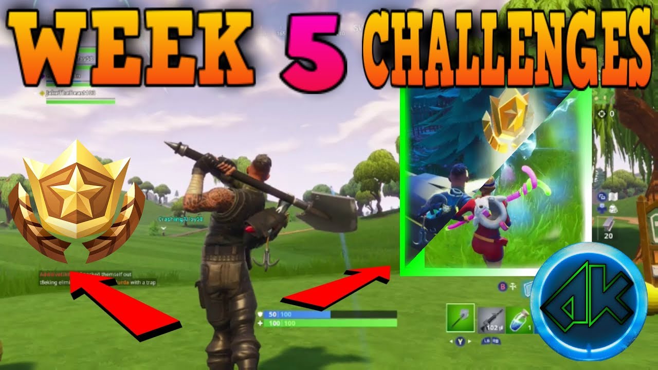 Fortnite WEEK 5 CHALLENGES GUIDE! – Treasure Map and GOLF challenge ...