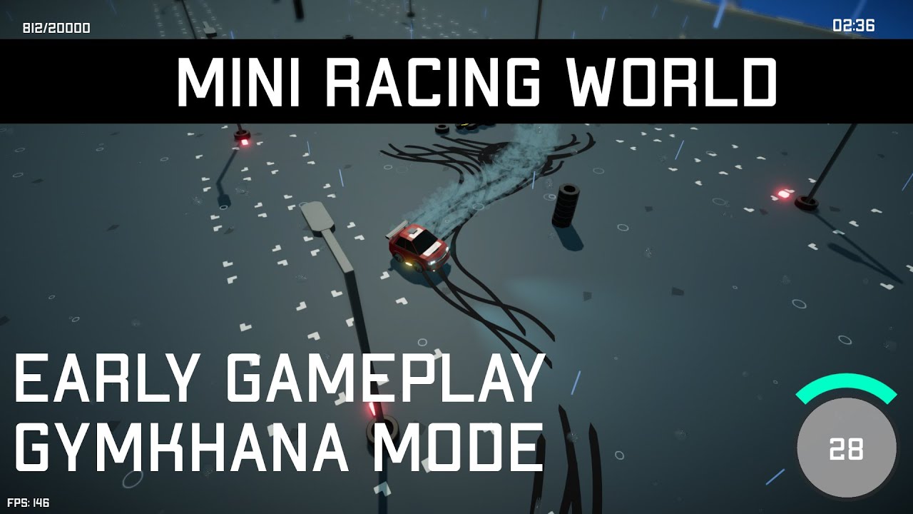 [Unity3D] - Mini Racing World - Early gameplay Gymkhana mode. - YouTube