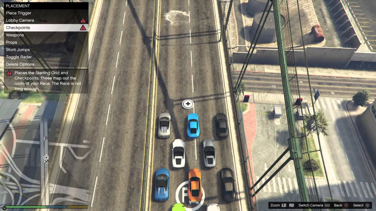 GTA V Creator How To Place Start Grid In The Ground - YouTube