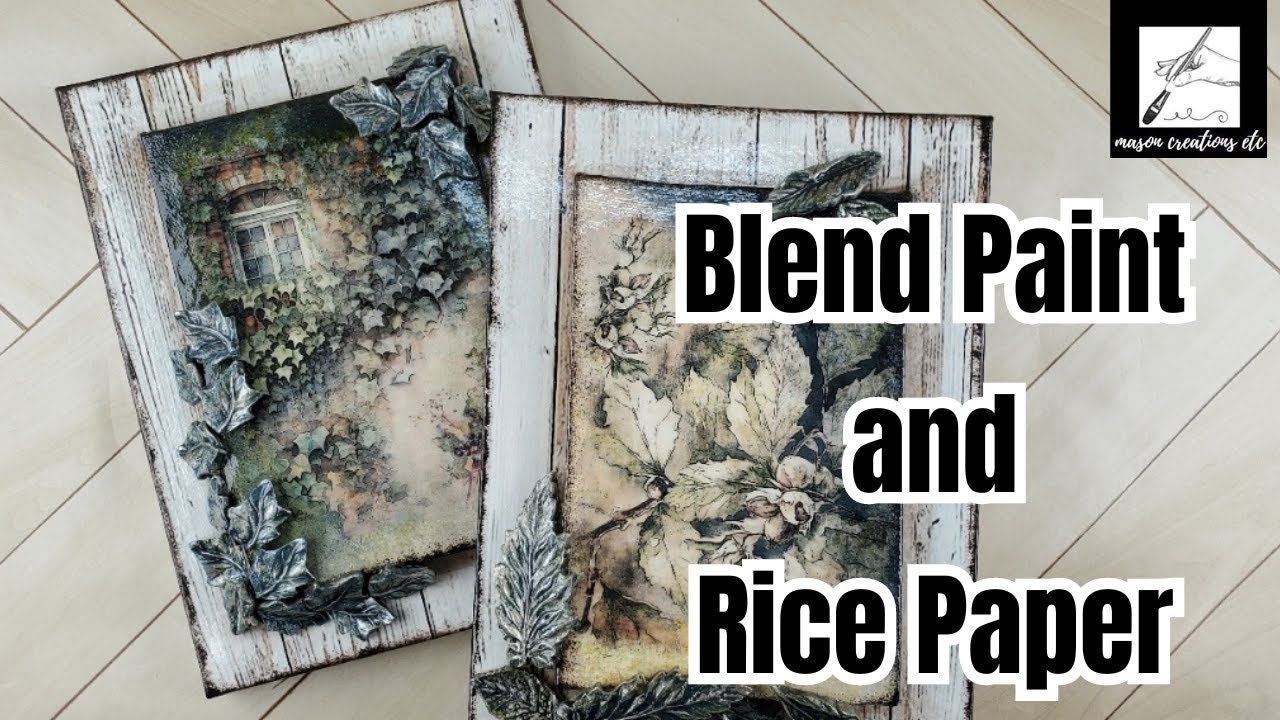 How to BLEND Rice Paper with Paint on a Canvas –DECOUPAGE TUTORIAL ...