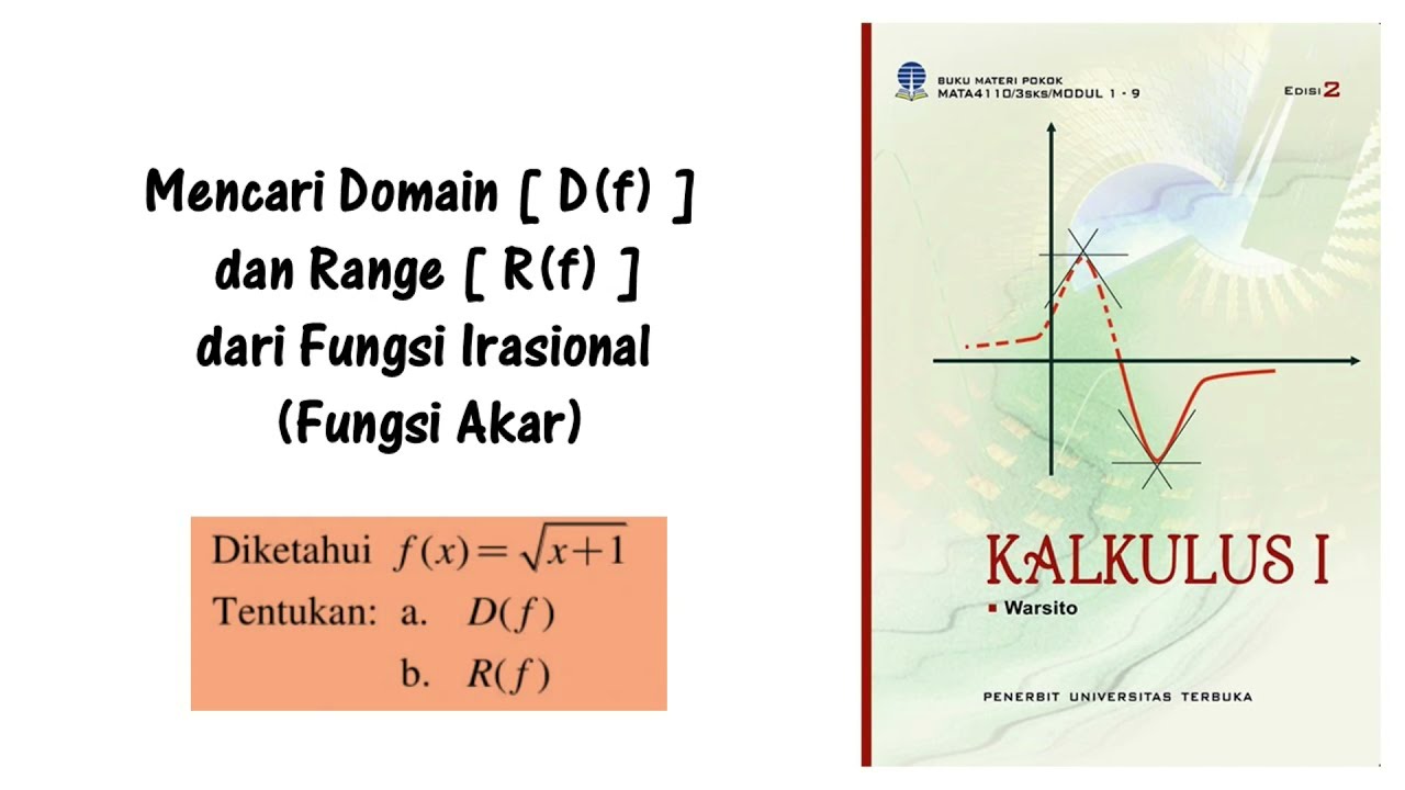 Menentukan Domain dan Range - Fungsi Akar - Manual vs Grafik | Kalkulus ...
