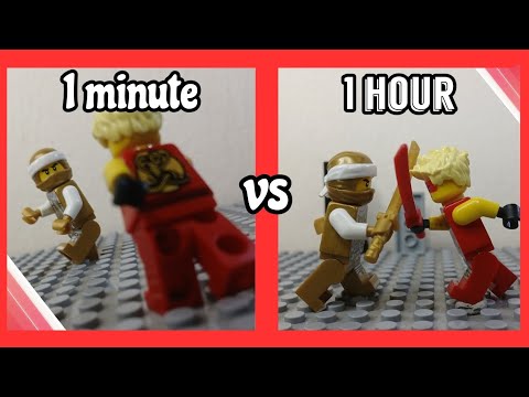 1 Minute Vs 10 Minutes Vs 1 HOUR Stop Motion Challange | Fight Scene ...