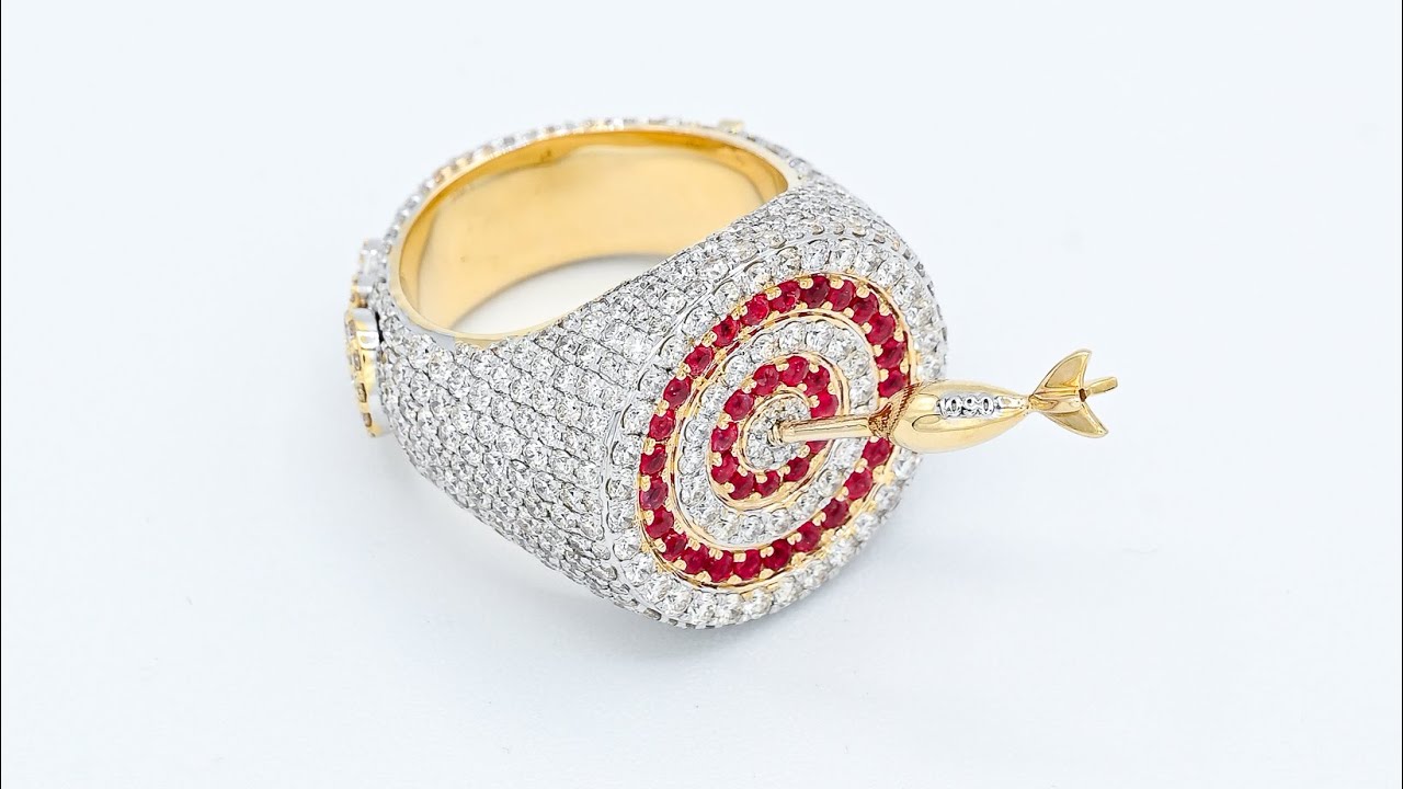 Gold Presidents Gold Target Ring | Designer Jewelry - YouTube