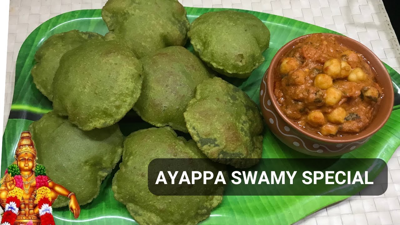 Palak Puri | Chickpeas Curry | Evening Alpaharam Recipes | Ayyappa ...