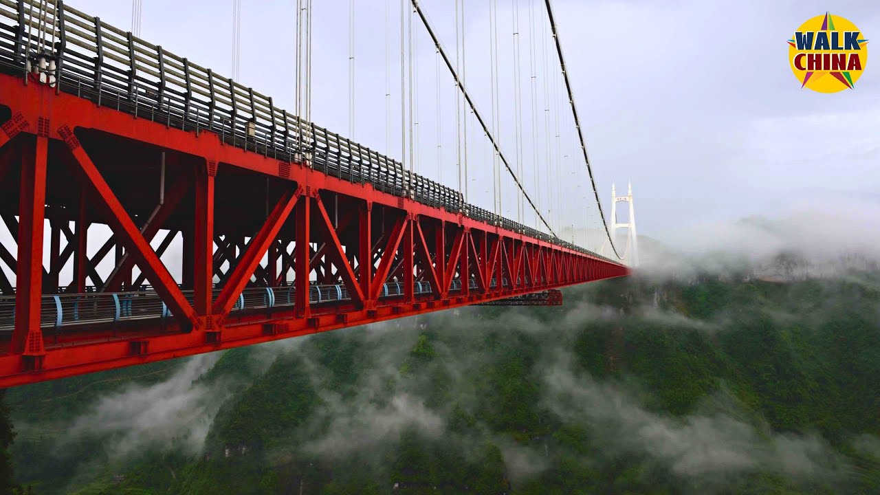 Chinese bridge walking-Hunan Aizhai Super Suspension Bridge | 湖南,湘西 ...