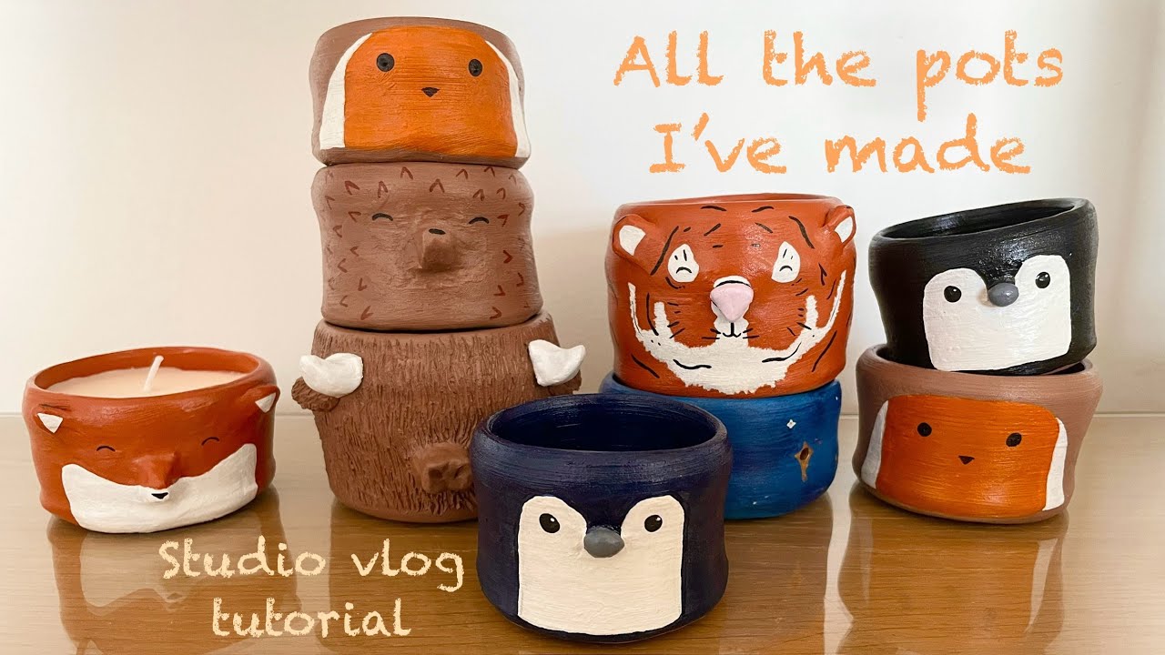 Pottery tutorial | All the pots I have made | Studio vlog - YouTube
