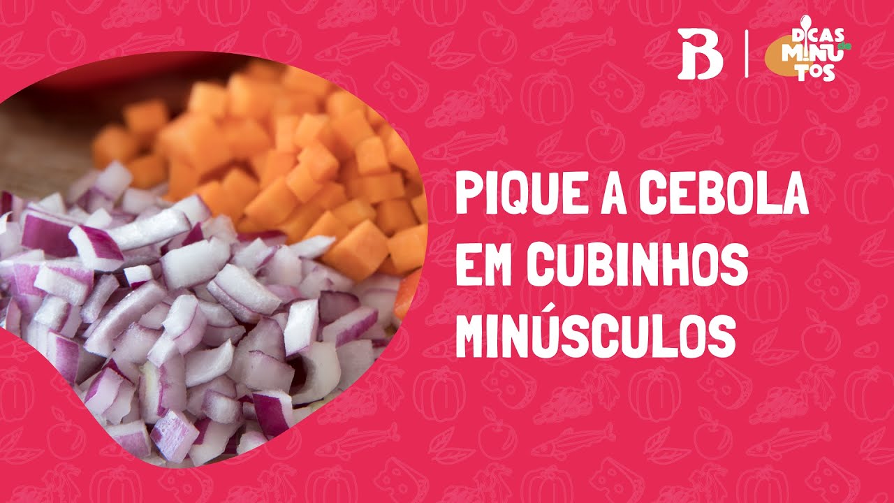 Como cortar cebola em cubos perfeitos? Faça o corte brunoise! | Dicas ...
