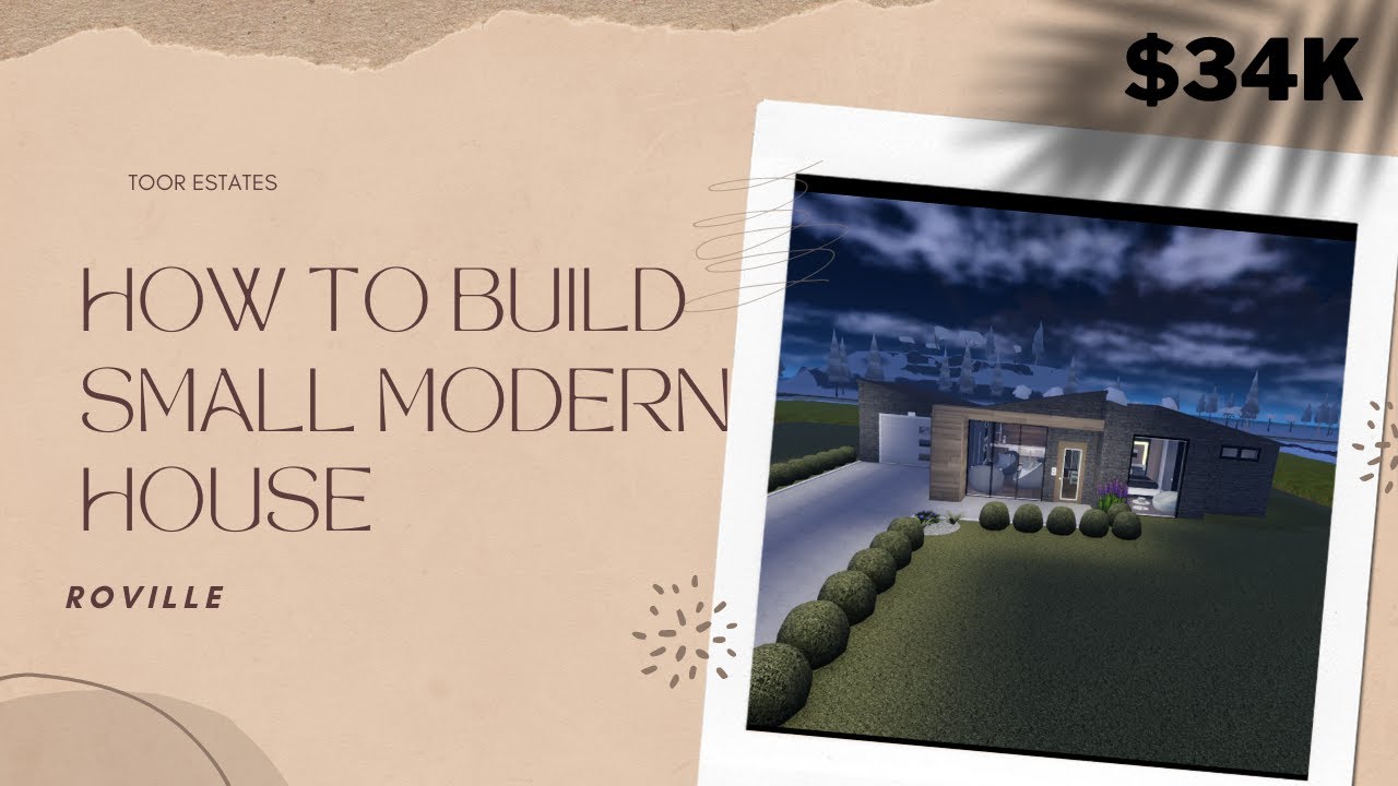 How to build a small modern house in roville!! |Toor estates| 34k - YouTube