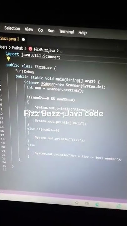 Fizz Buzz program in java using if-else-if ladder🪜. - YouTube