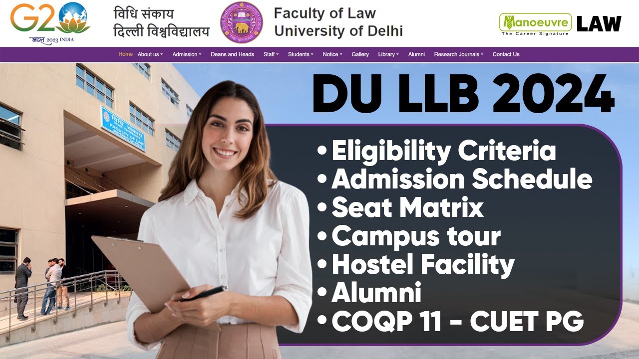 DU LLB 2024 - Eligibility Criteria | Seats | Campus | Alumni | Entrance ...